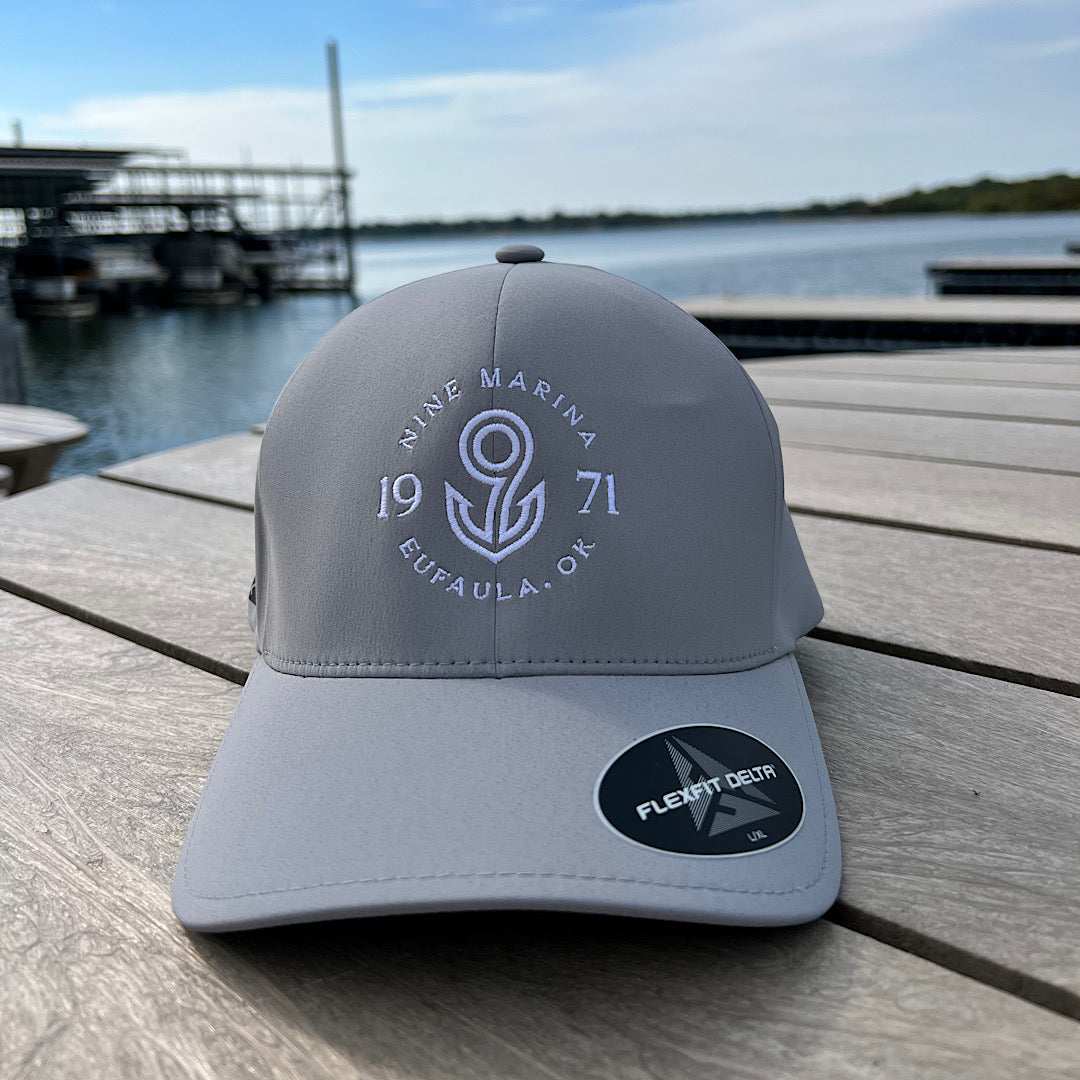 DELTA HAT SILVER CIRCLE LOGO – Nine Marina Ship Store